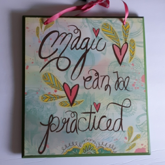 Wall Decor | Darling Metal Magic Theme Hanging Heart Sign Wall Art ...